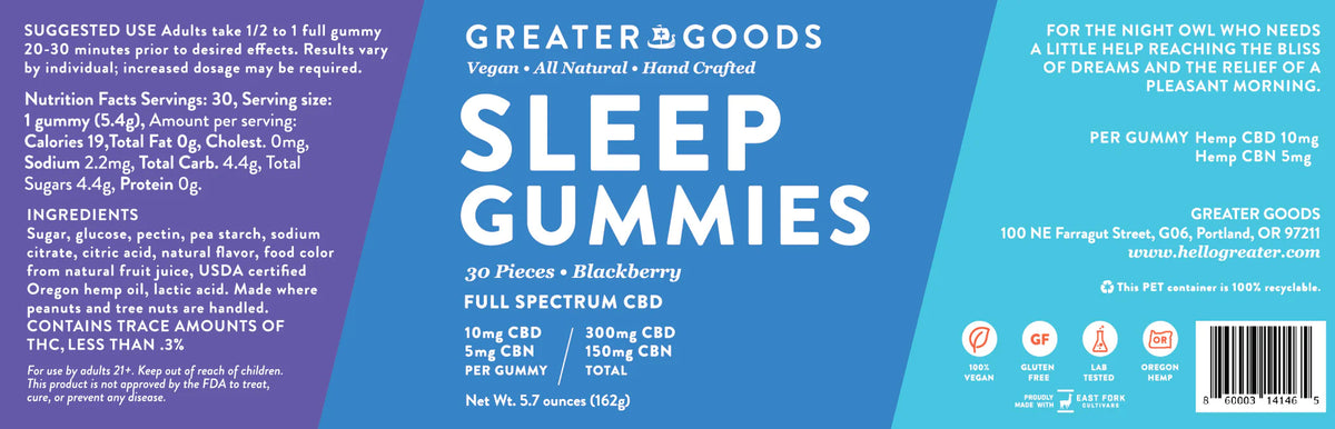 CBD + CBN Sleep Gummies | 10mg CBD + 5mg CBN | For Restful Sleep – The ...