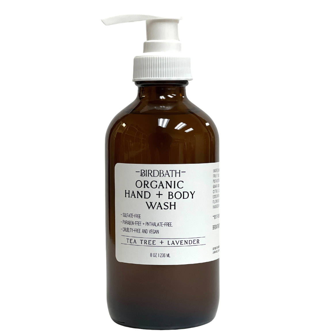 Organic Hand & Body Wash by Birdbath | Gentle, Plant-Based Cleanser (8 ...